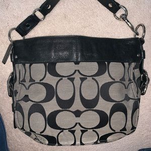 Coach | Bags | Coach Black And Gray Classic C Pattern | Poshmark